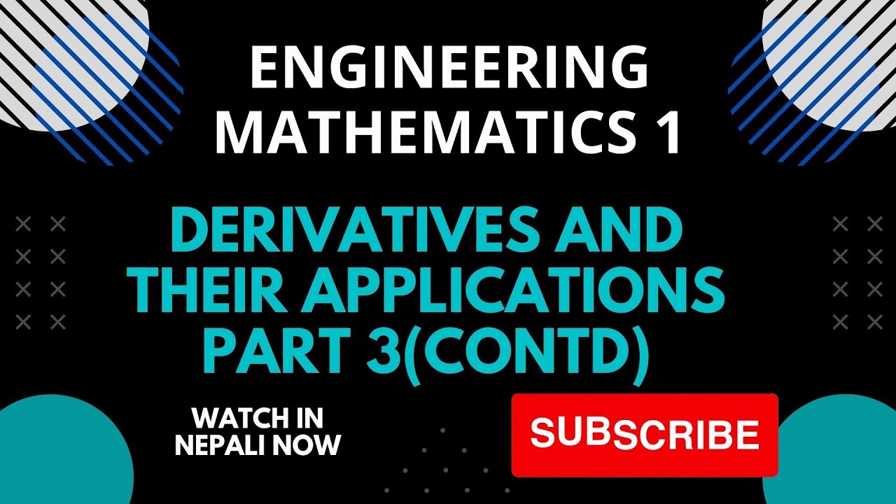 Engineering Math 1 || Differential Calculus - Derivative part 3 contd ...
