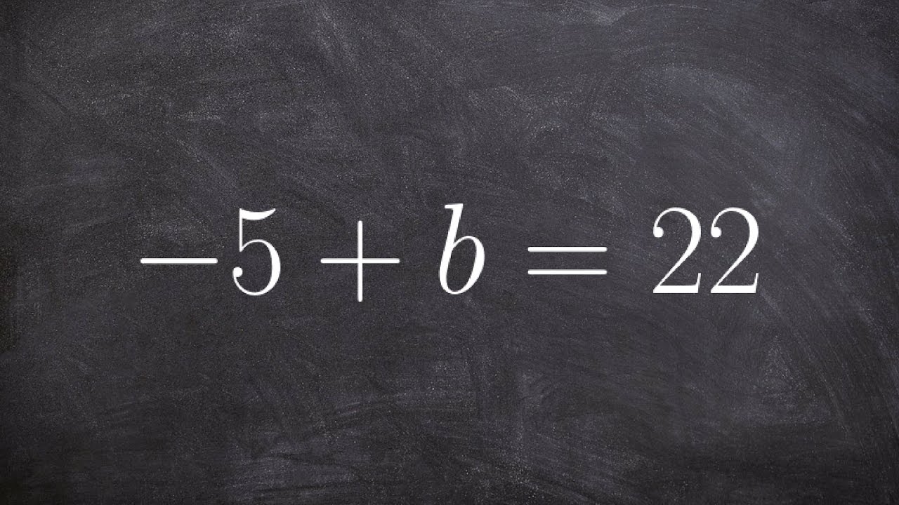 Solving A One Step Equation Using Addition YouTube solving-a-one-step-equation-using-addition-youtube