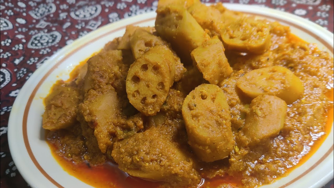 Sindhi Cuisine | Sindhi Traditional beeh | Lotus root karahi | By ...