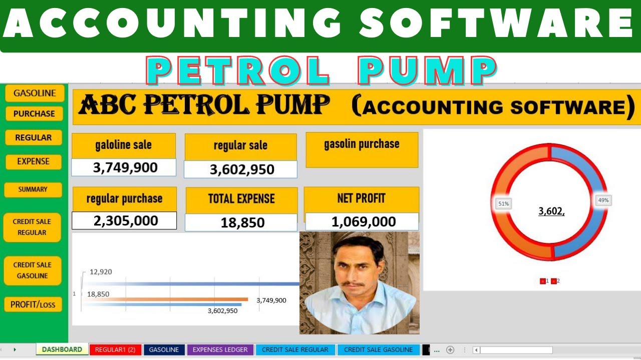 FULLY AUTOMATIC ACCOUNTING SOFTWARE FOR PETROL PUMP IN EXCEL - YouTube