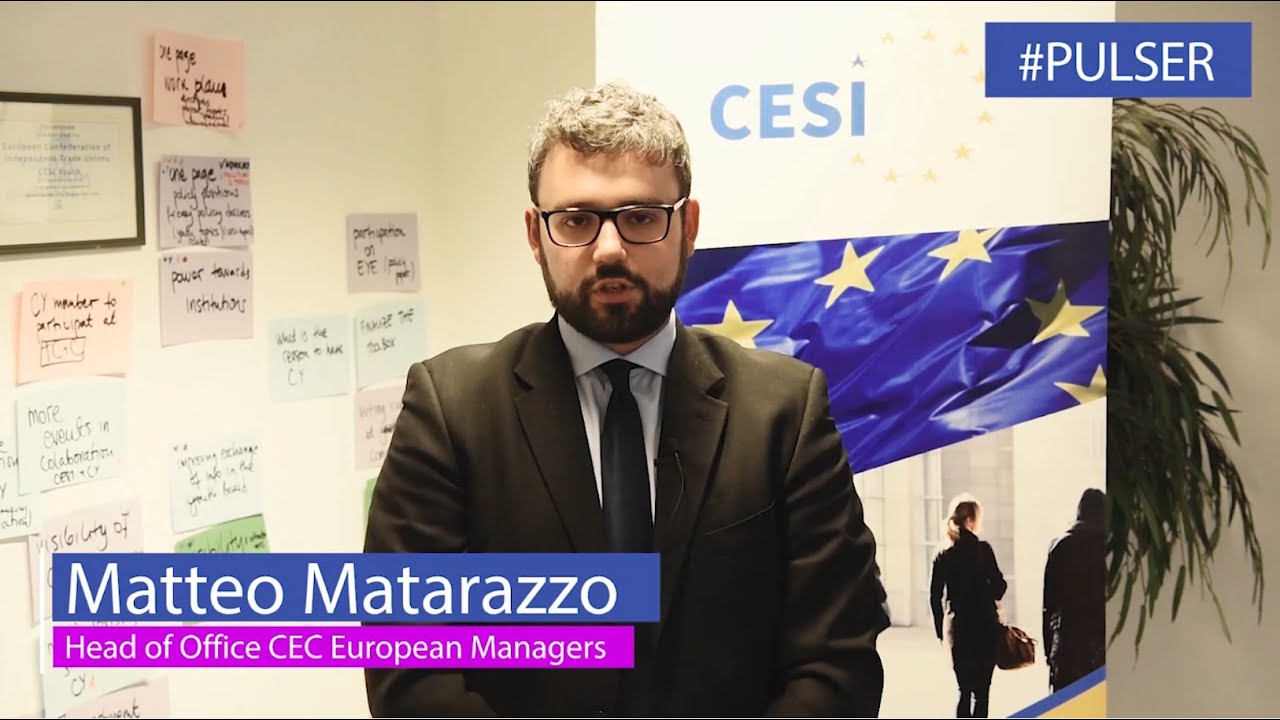 Matteo Matarazzo, Head of Office CEC European Managers at the launch of ...