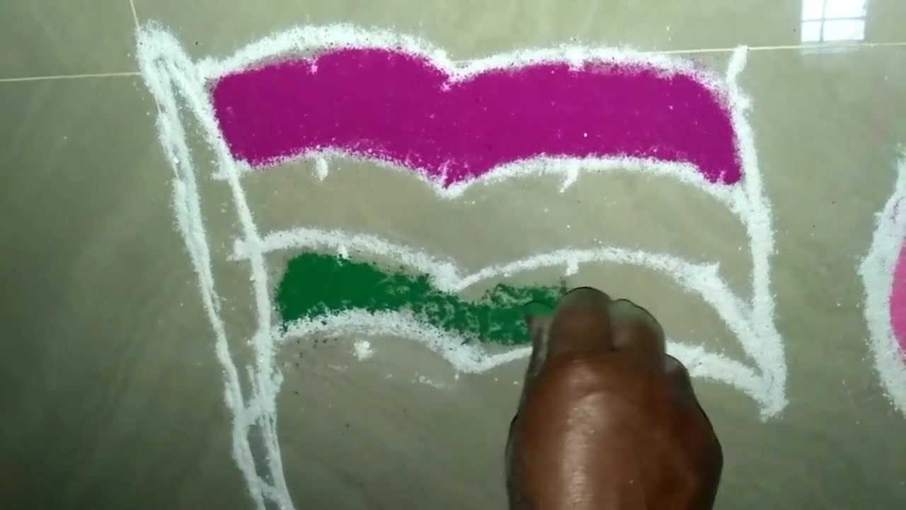 Republic Day Kolam | Independence day rangoli design | Independence day ...