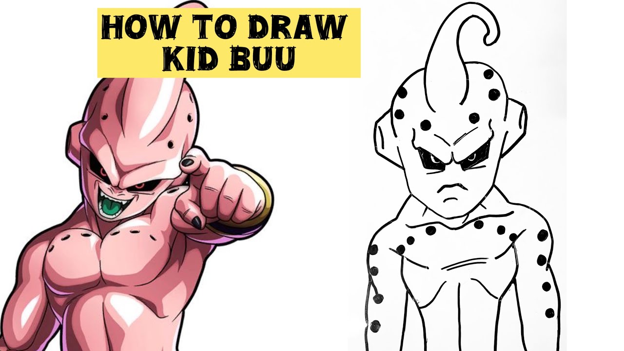 HOW TO DRAW KID BUU | DRAGONBALL | ANIME DRAWING | EASY DRAWING | ART ...
