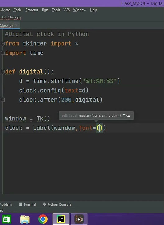 Digital Clock In Python Pythonprogramming Pythontutorial Youtube 