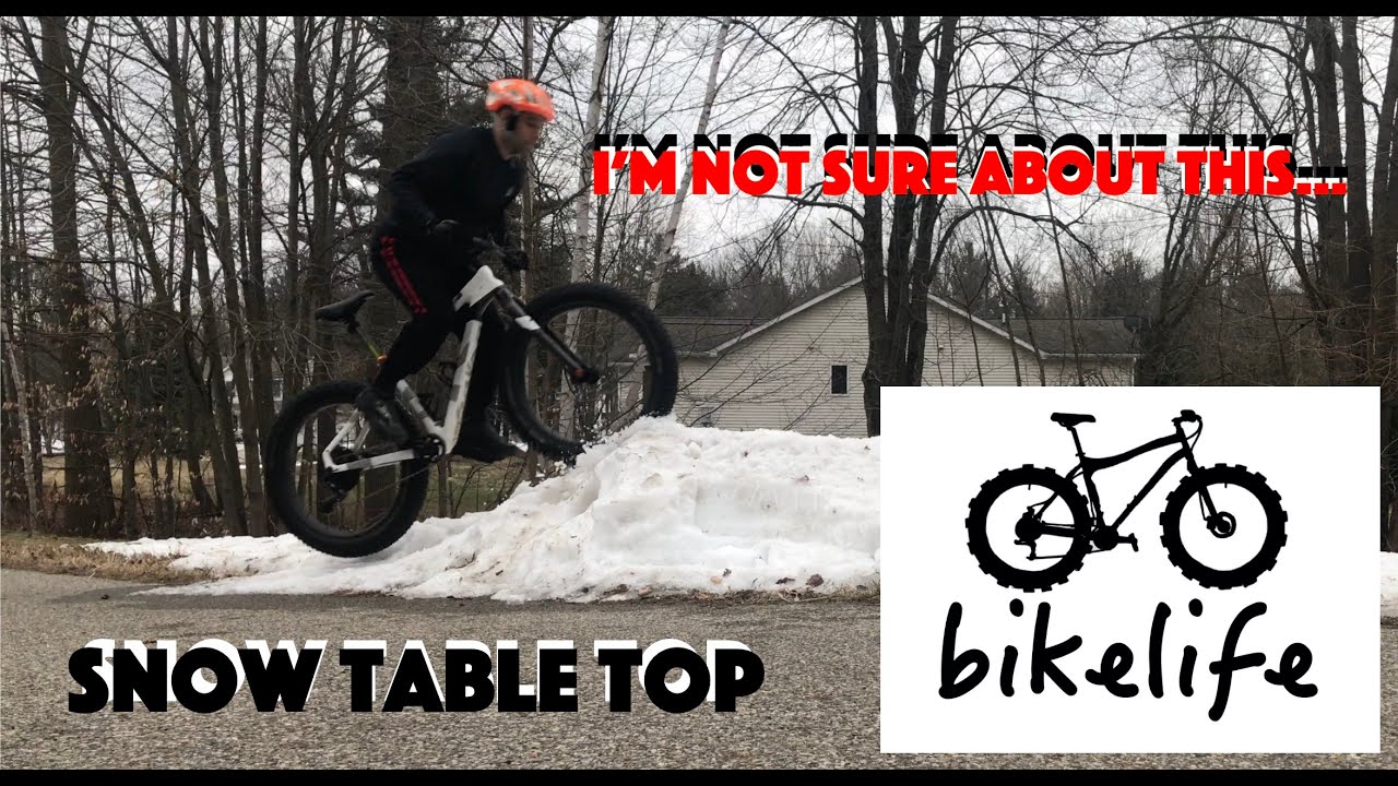Building a Snow Jump in My Yard - Time For One Last Fat Bike Jump ...