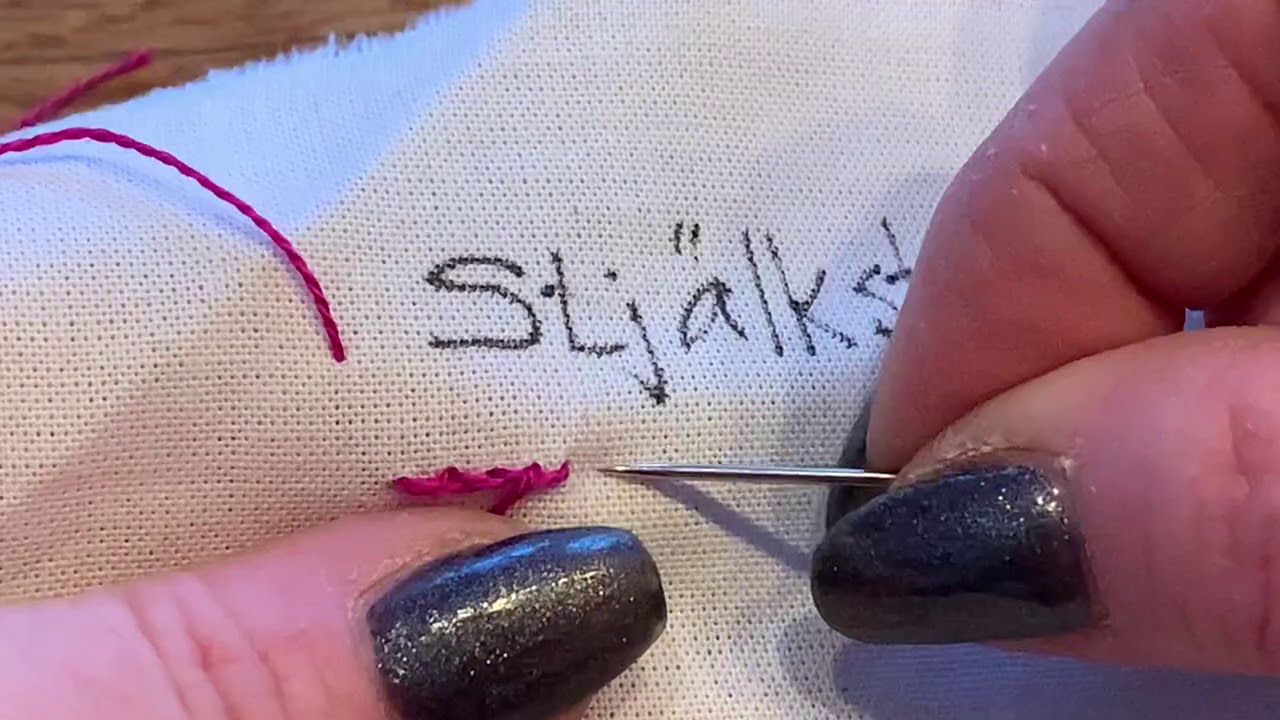 Fritt broderi 1 - Stjälkstygn - YouTube