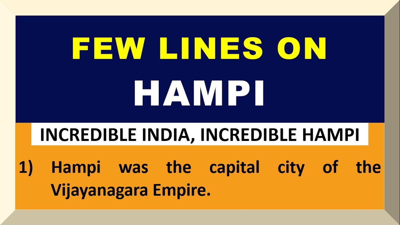 Few Lines on Hampi in English | 10 Lines on Hampi | About Hampi in ...