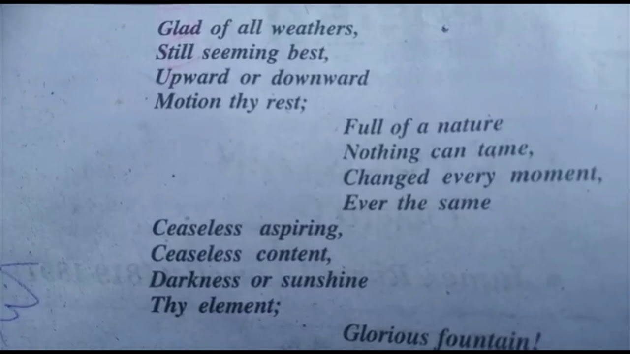 The Fountain (Poetry) part -2 - YouTube