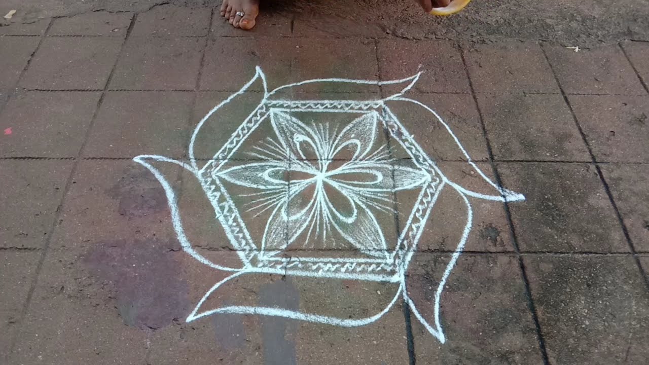 Masi matha simple daily kolam//3X5 Beautiful flower rangoli//Shivaratri ...