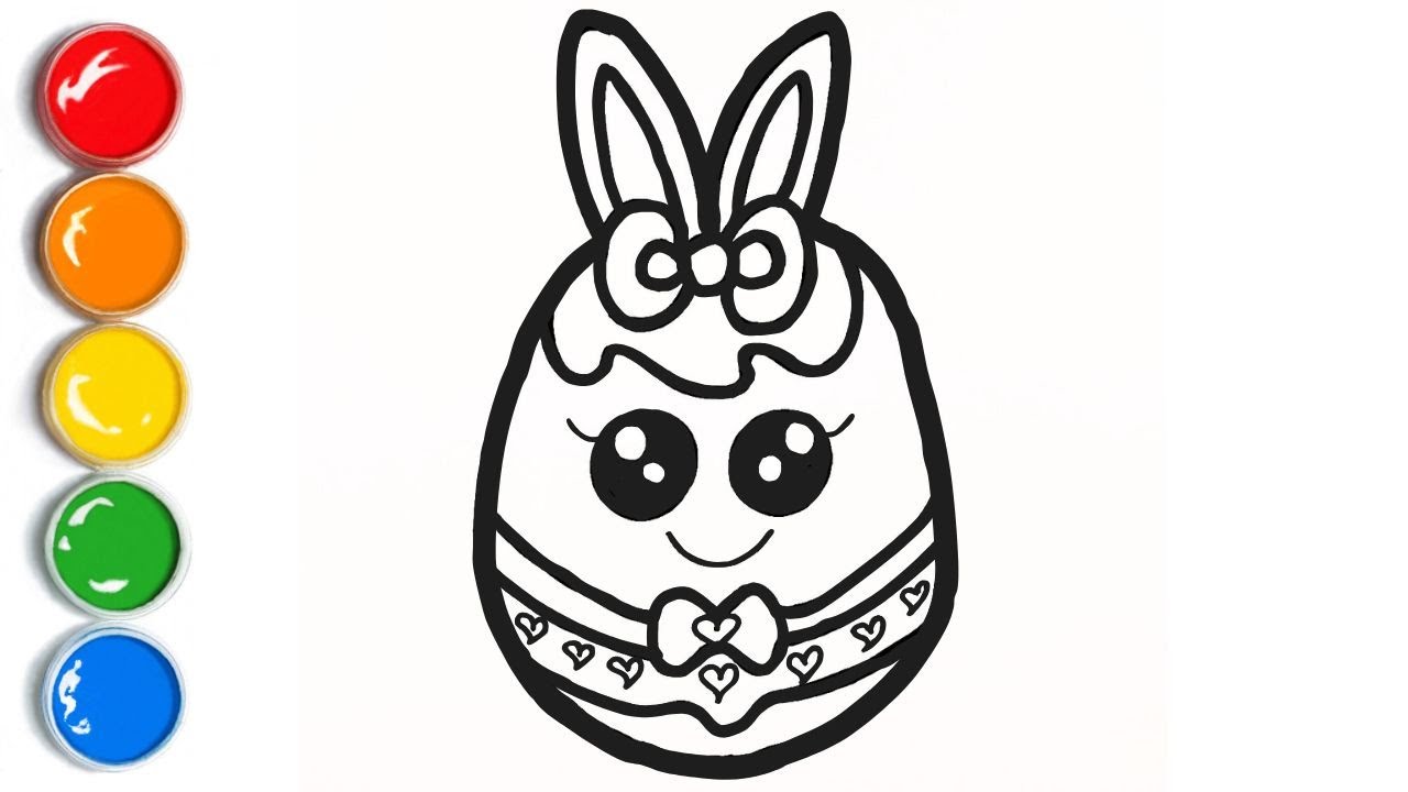 How To Draw A Bunny Easter Egg | Easy Step by Step - YouTube
