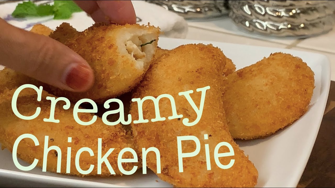 Creamy Chicken Half Moon Pie Recipe /Chicken Pie With White Sauce - YouTube