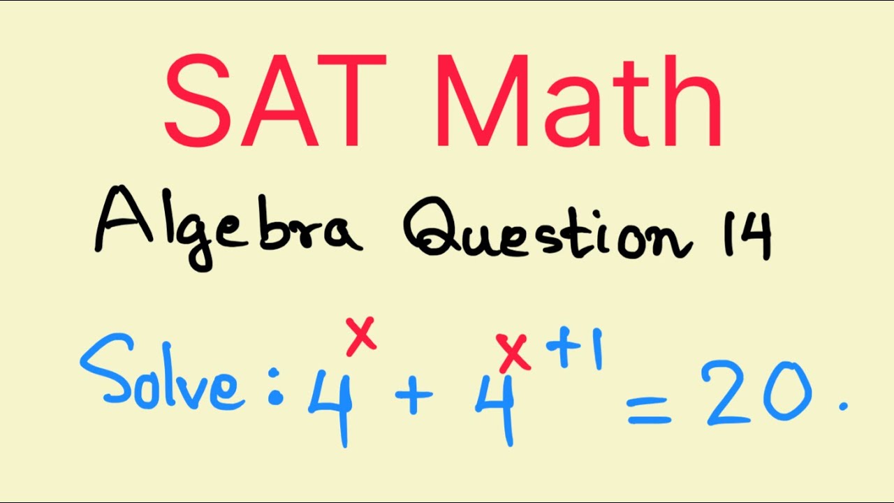 SAT Math Algebra Question 14 #SATmath - YouTube