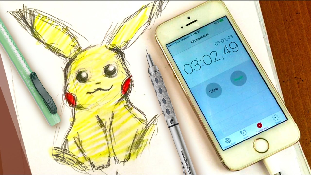 Pikachu drawing - Pikachu çizimi - YouTube