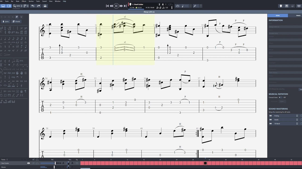 Always with me - Sungha Jung Guitar Pro tab Acordes - Chordify