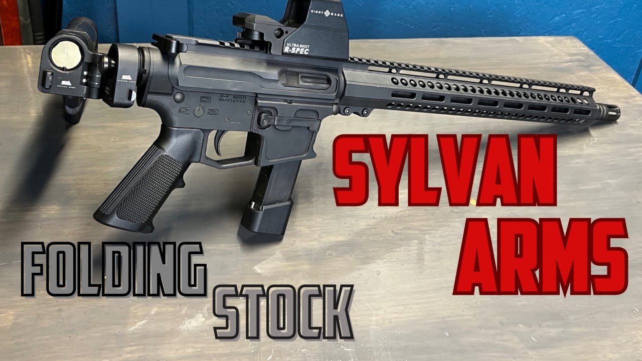 SYLVAN ARMS AR Folding Stock Adapter on an AR-9. - YouTube