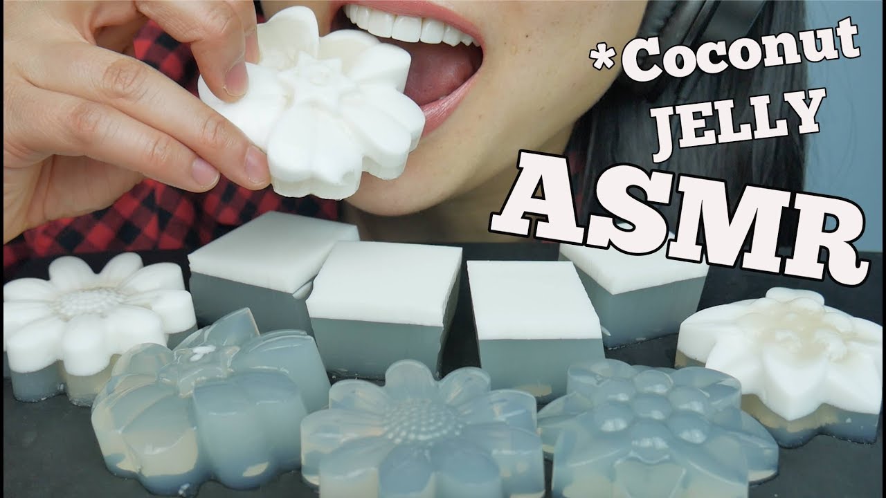 ASMR Coconut JELLY (SOFT SQUISHY EATING SOUNDS) | SAS-ASMR - YouTube