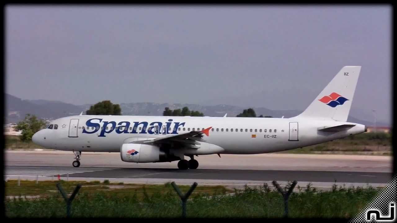 Spanair a320 Take Off Barcelona - YouTube