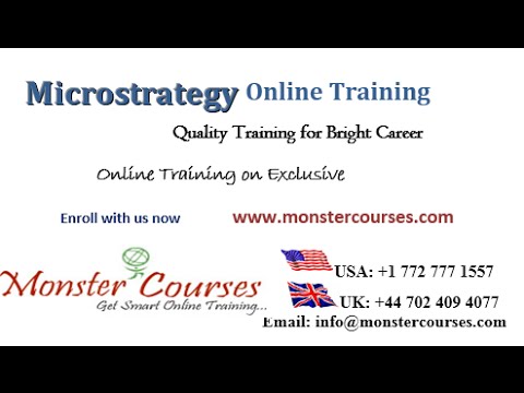 Microstrategy 9.4 Online Training | Microstrategy Demo | Microstrategy ...
