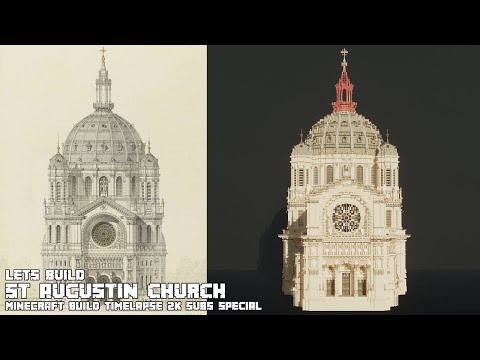 Lets Build St Augustin Church from Paris, France (Minecraft Build Timelapse) [2K SUBS SPECIAL]