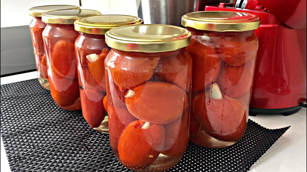 Domate të kuqe Turshi për 1 Vit gati pa konzervanse qe nuk prishen ...