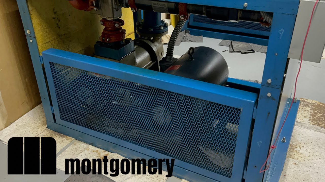 Montgomery (mb. Complete) Hydraulic Elevators Machine Room - YouTube