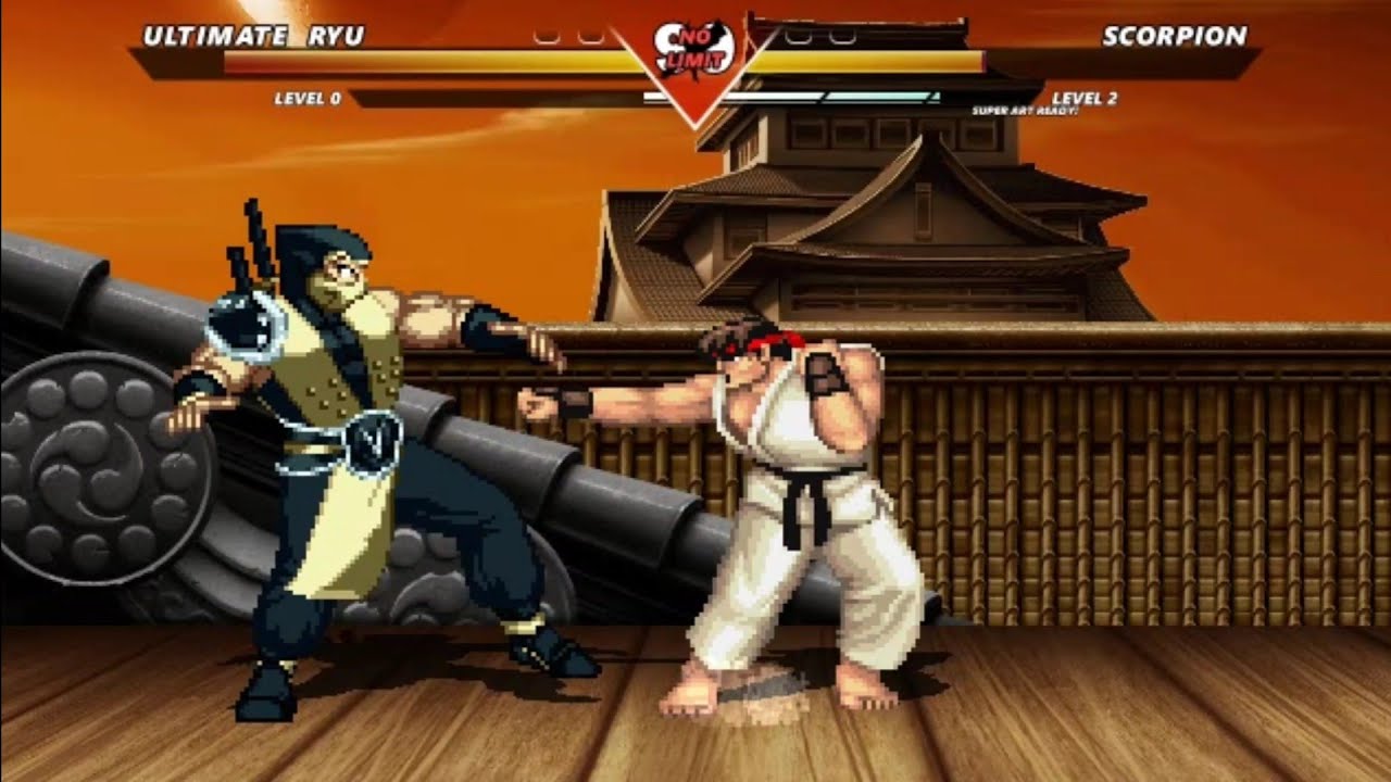 Ultimate Ryu vs Scorpion - High level insane fight ! - YouTube