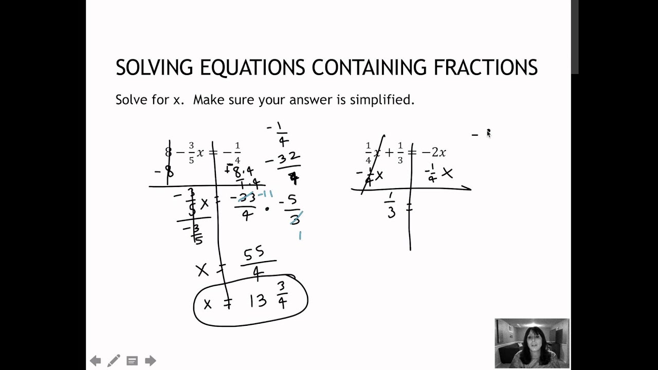 87 Solving Equations Containing Fractions (4.8) - YouTube