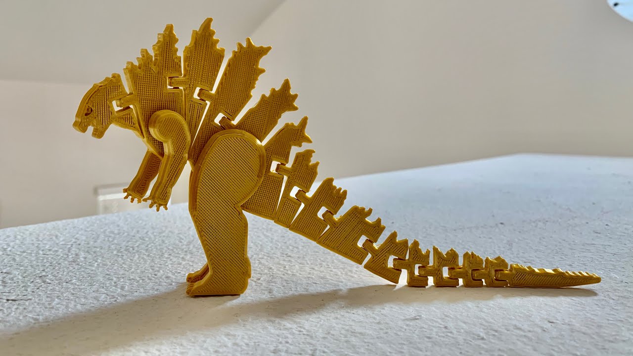 Flexi Godzilla 3D Print - YouTube