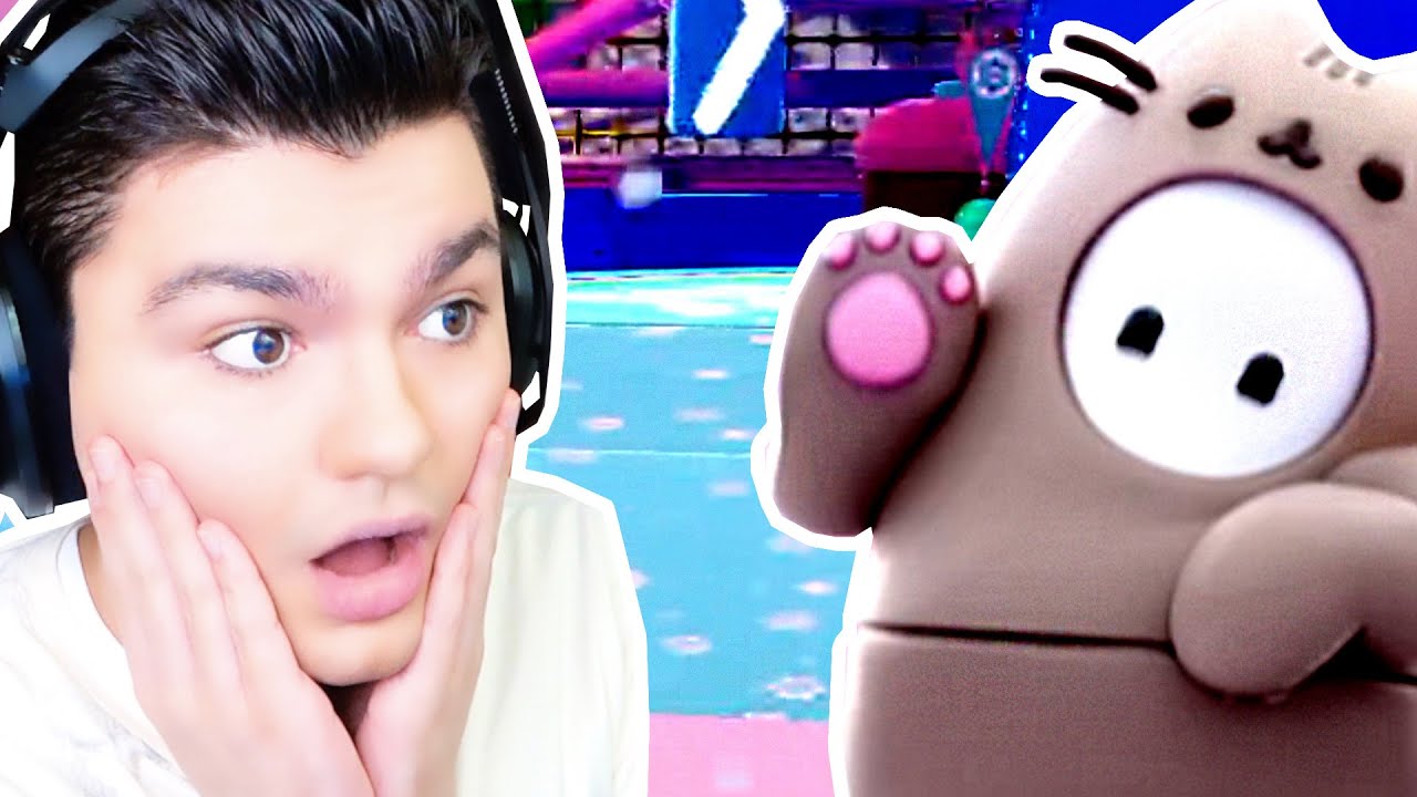 PUSHEEN CAT TAKES OVER FALL GUYS!! - YouTube