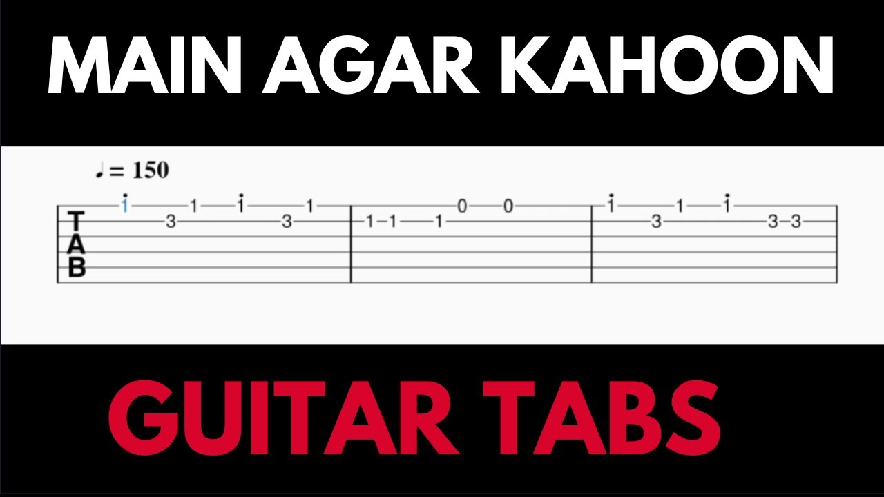 Main Agar Kahoon Guitar Tabs | Om Shanti Om | Shahrukh Khan - YouTube