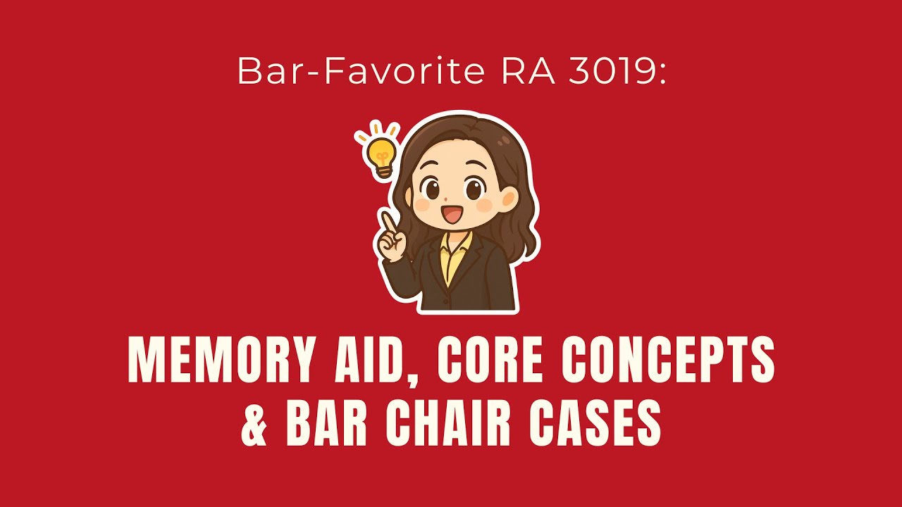 Bar-Favorite RA 3019 | Memory Aid, Core Concepts & Bar Chair Cases ...