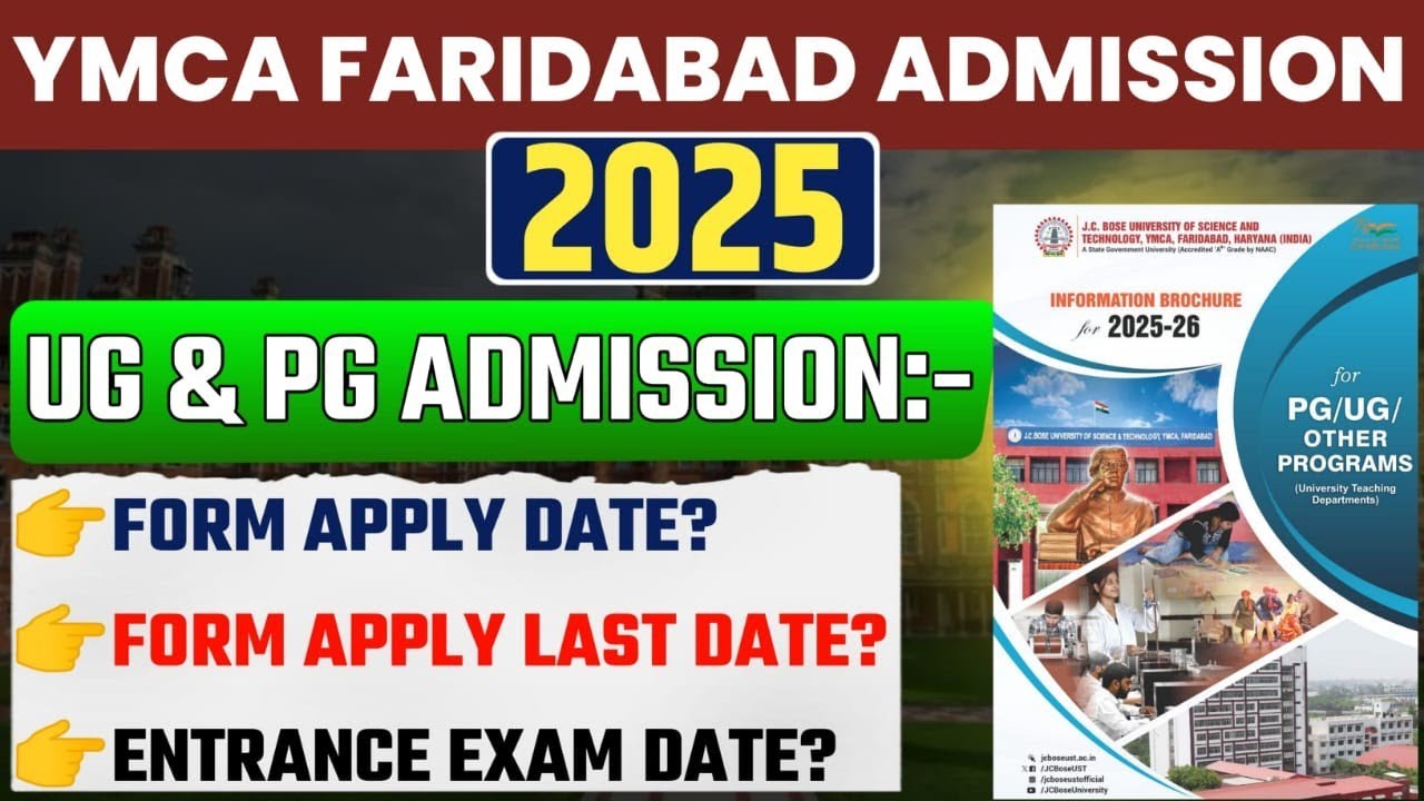 YMCA FARIDABAD ADMISSION 2025-26 II YMCA FARIDABAD UG & PG ADMISSION ...