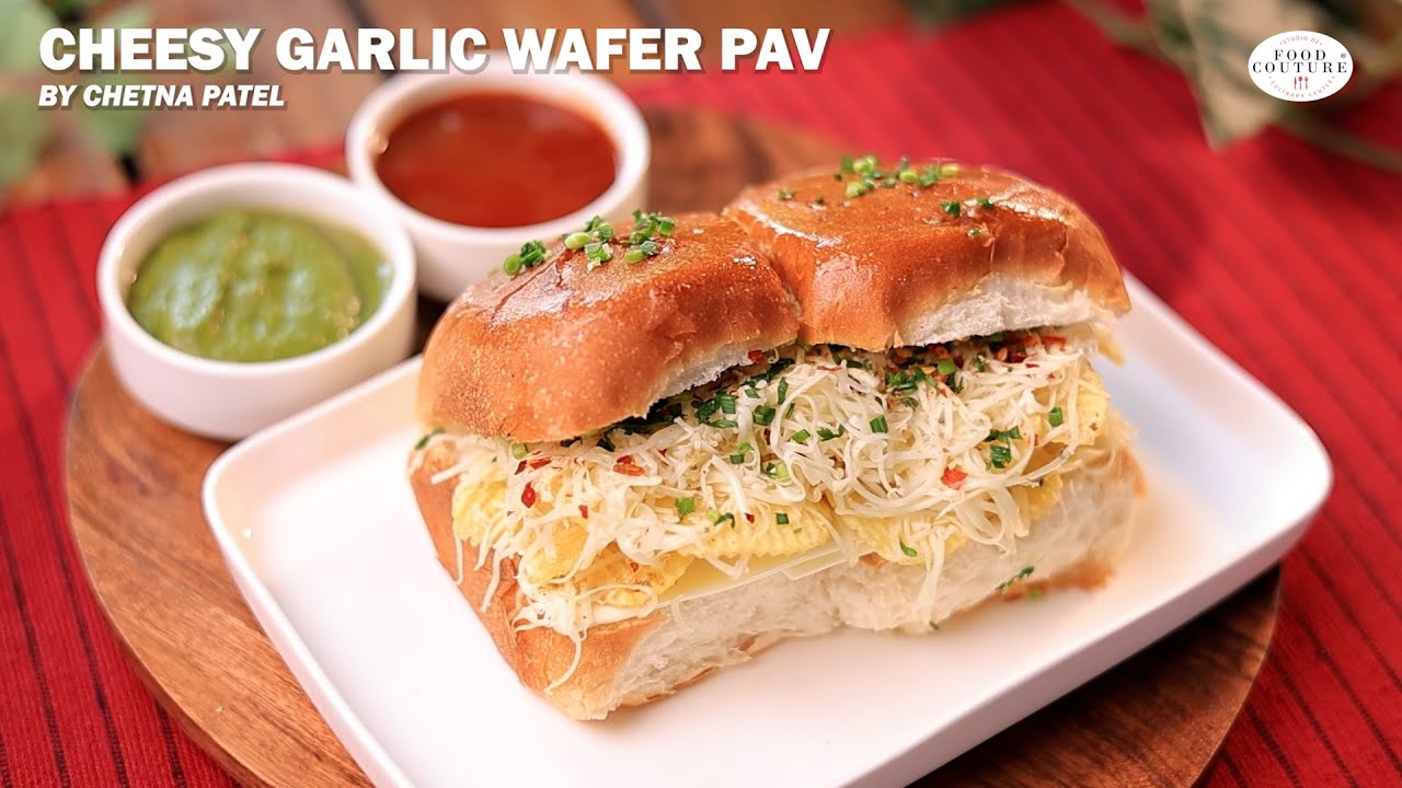 Cheesy Garlic Wafer Pav | Easy to Make Street Style Recipe | Food ...