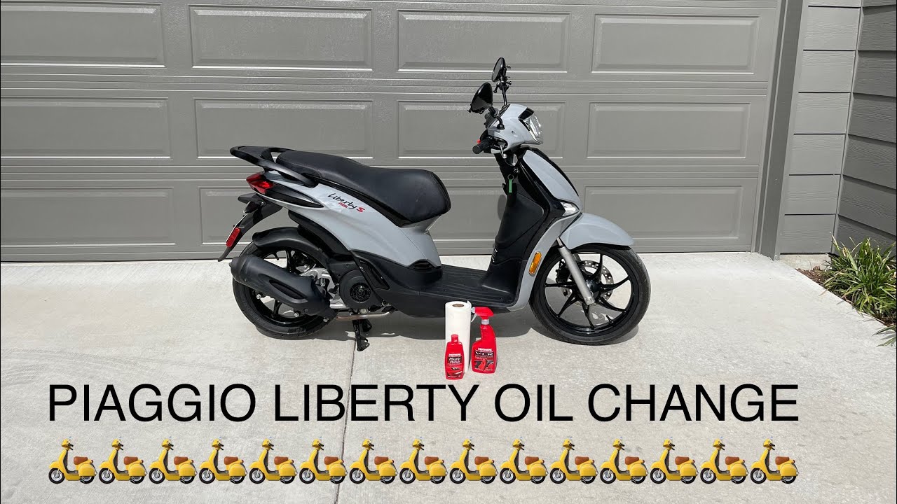 Piaggio Liberty Oil Change 🛵 - YouTube