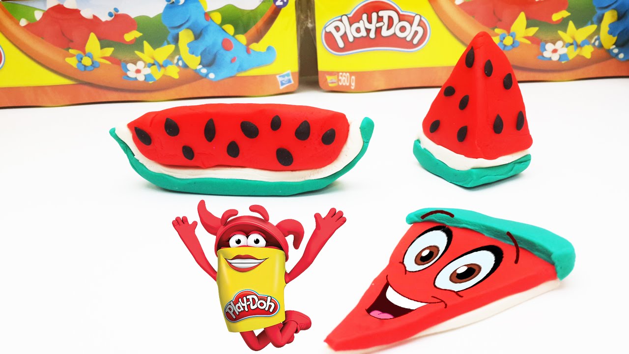 🍉 Play Doh Watermelon Slices, Watermelon Pie and Cake Slices - Easy for ...
