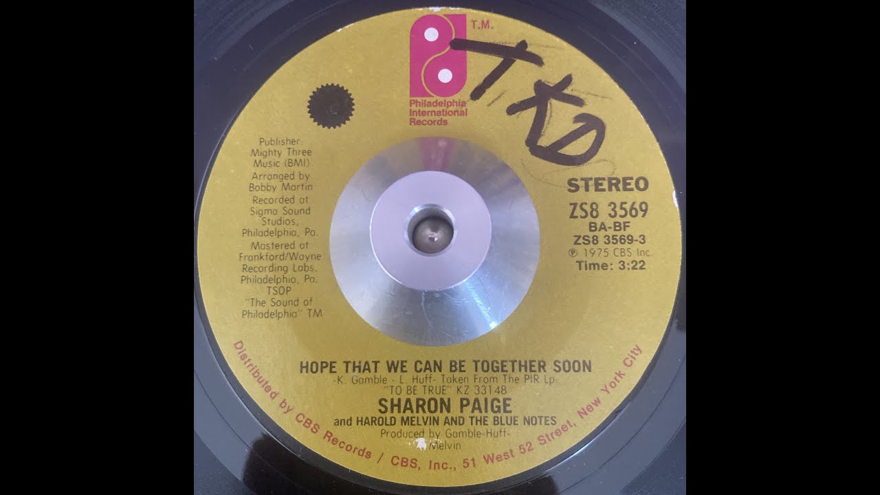 Sharon Paige and Harold Melvin and the Bluenotes Hope that we can be ...