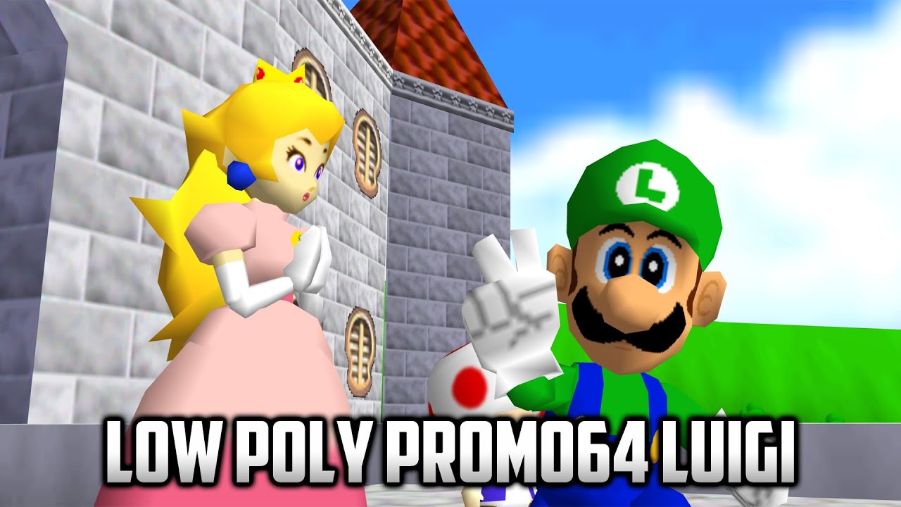 ⭐ Super Mario 64 - Low Poly Promo64 Luigi (N64 Patch) - YouTube