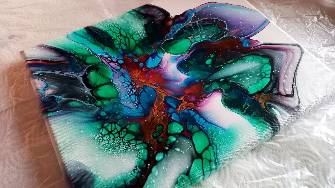 (595)Pillow/Bloom Technik,pouring,Acrylgießen, - YouTube