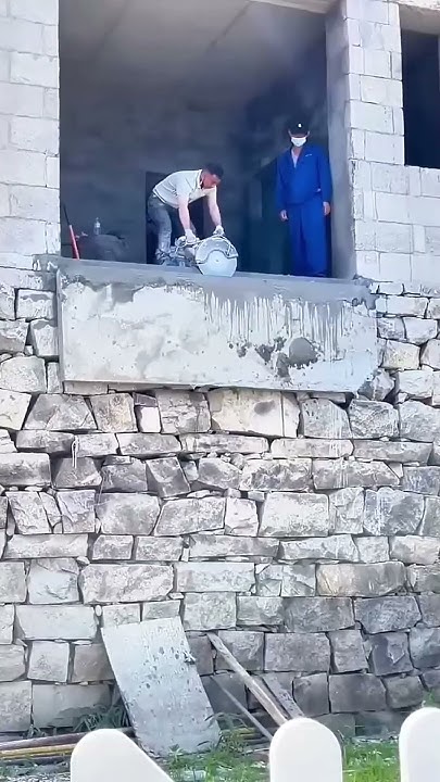 Cement floor rectangular-cutting process - YouTube