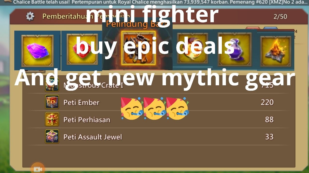 Mini fighter buy epic deals | upgrade new mythic gears 🥳 #lordsmobile ...