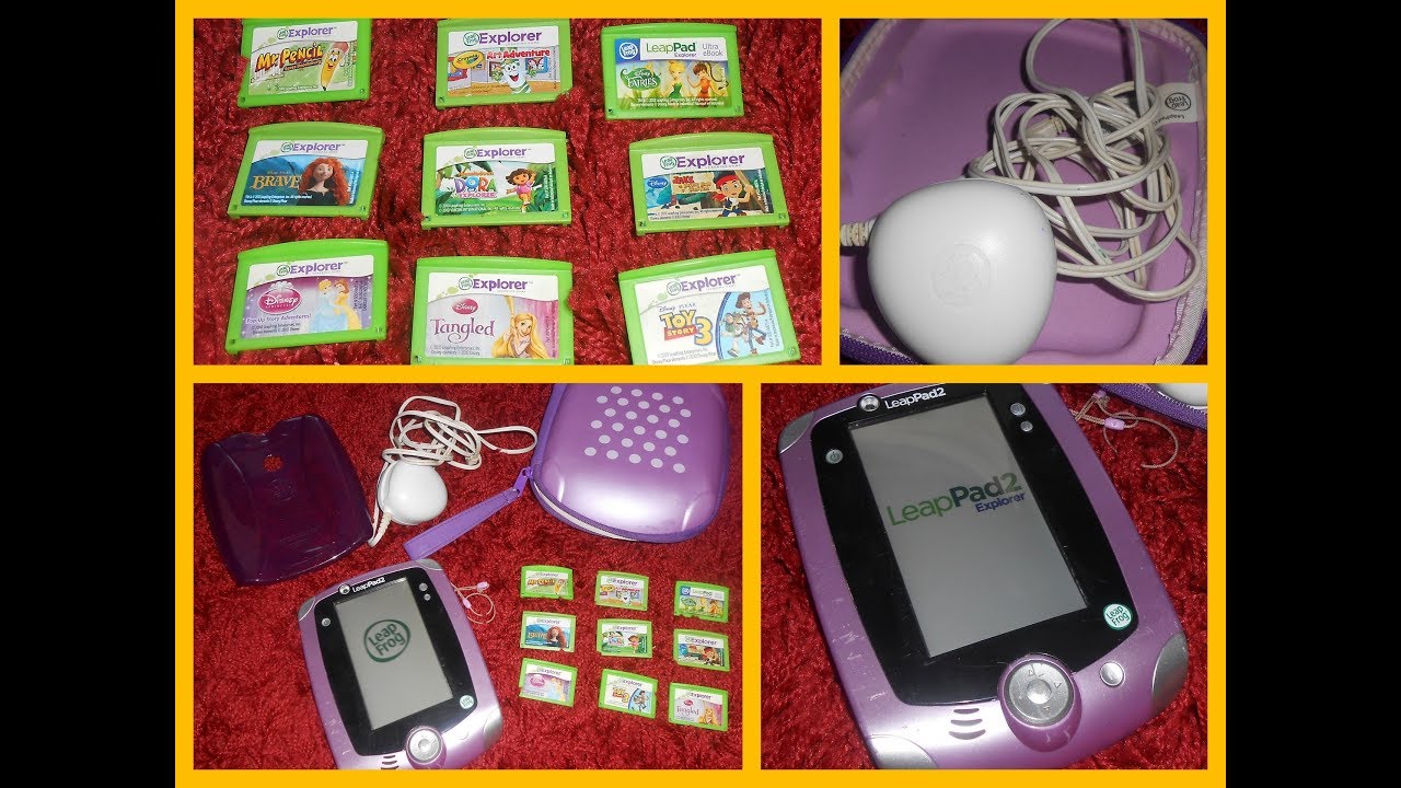 Leapfrog Leappad 2 Console With 9 Games Charger And Case - YouTube