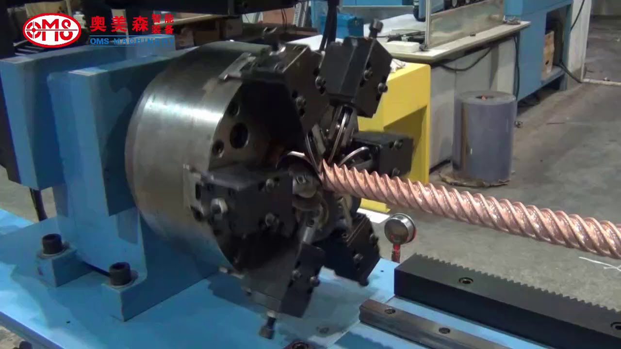 CNC pipe threading machine (rolling)--OMS MACHINERY - YouTube