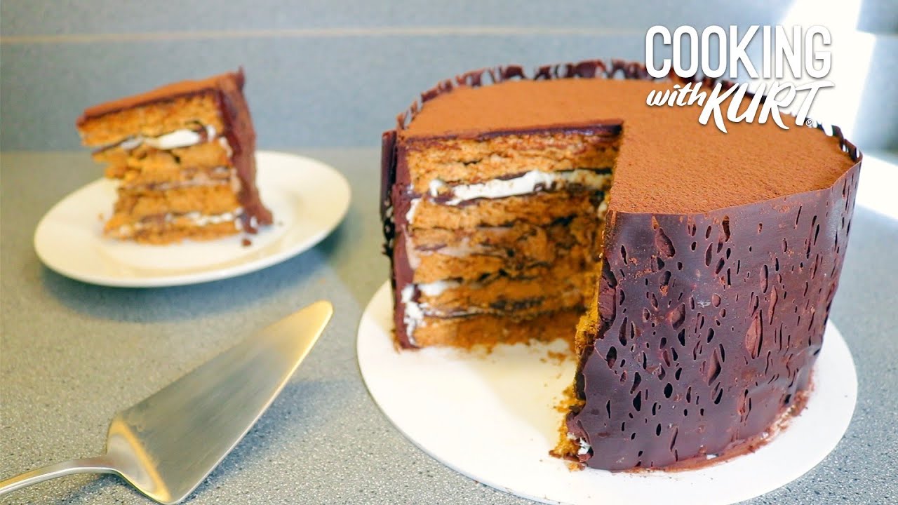 Conti's Frozen Chocolate Obsession Cake: Cashew Wafers with 4 Types of Chocolate | Cooking with ...