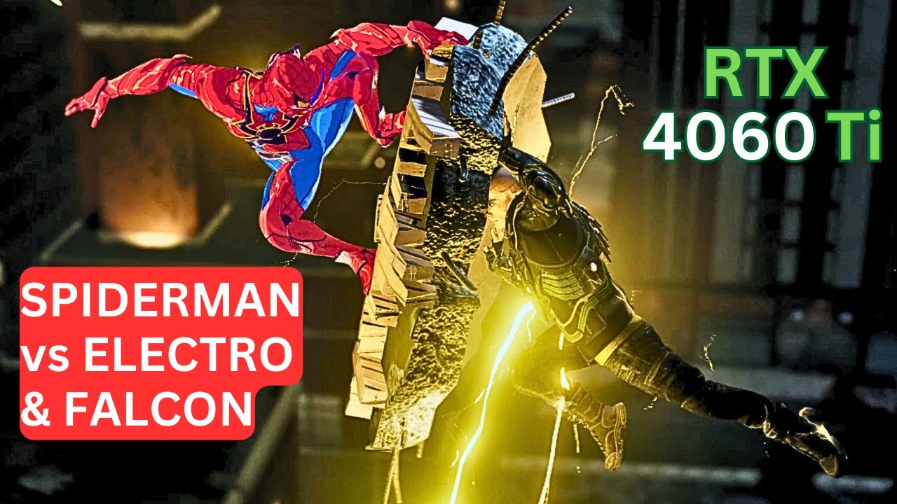 SPIDERMAN vs ELECTRO & FALCON | Marvel's Spider-Man Remastered- RTX ...