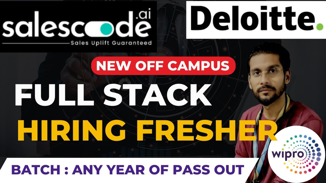 Salescode Ai Hiring Freshers 2024 | Full Stack Developer | | Job Opening For Fresher 2024 - YouTube