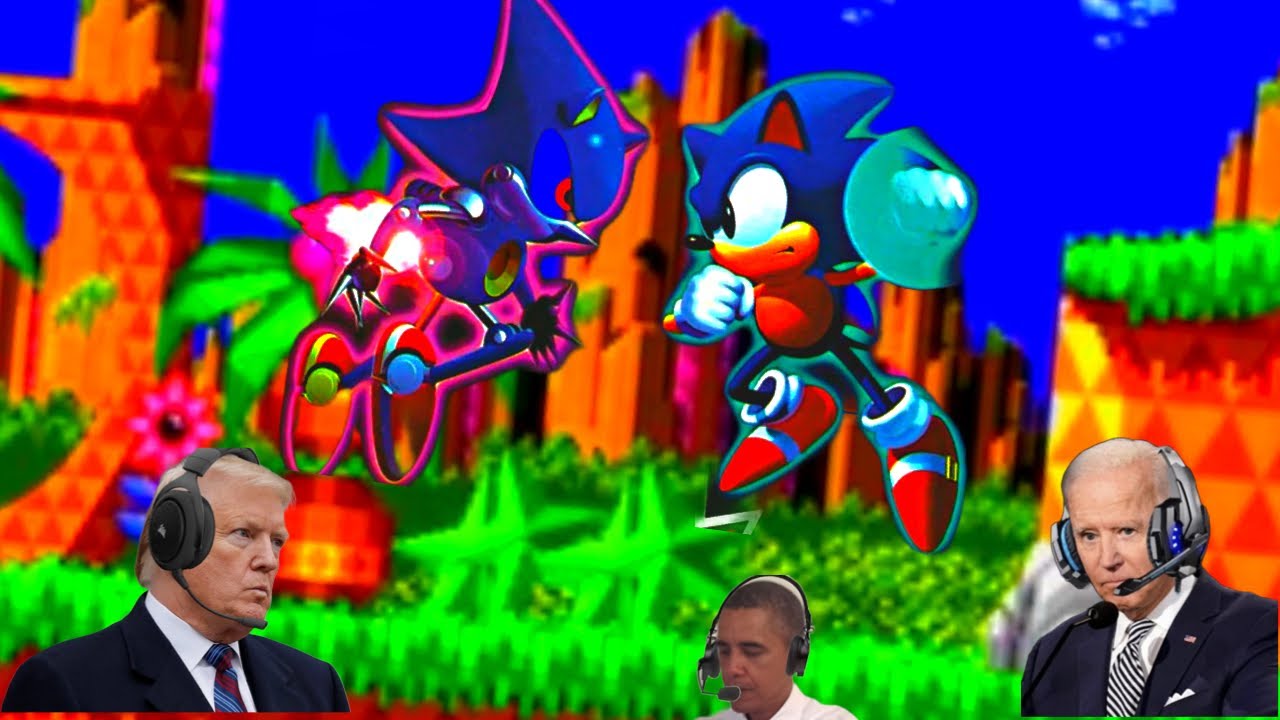 Presidents play Sonic origins Sonic cd! - YouTube