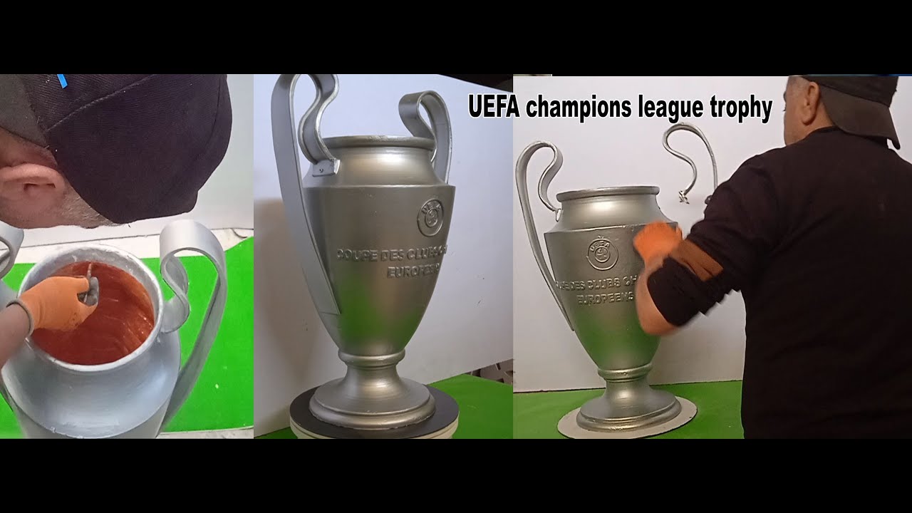 How to make gypsum UEFA Champions League trophy#uefachampionsleague# ...