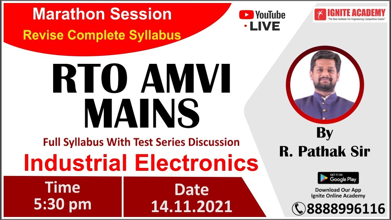 Marathon Session Industrial Electronics Revise Complete Syllabus RTO ...