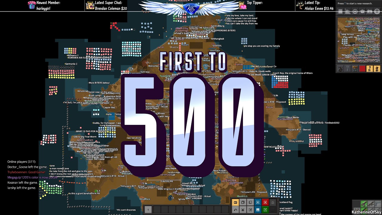 Factorio World Record: First to 500 Players KoS Merch! - YouTube