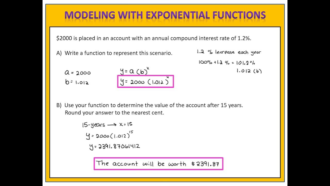 Exponential Functions: Modeling - YouTube